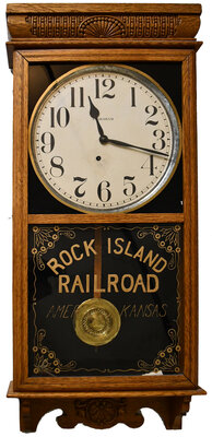 ROCK ISLAND RAILROAD CLOCK