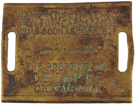 Lot 66: CRI&PRY baggage tag