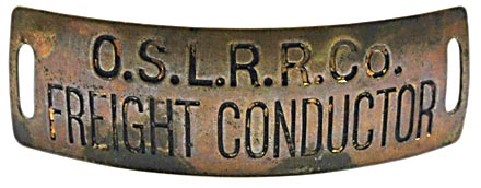 Lot 63: OSLRRCO FREIGHT CONDUCTOR CAP BADGE