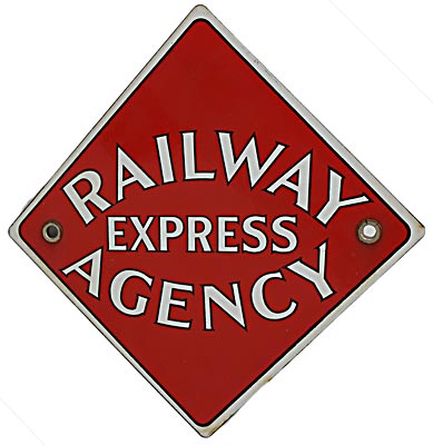 Lot 330: RAILWAY EXPRESS AGENCY SIGN