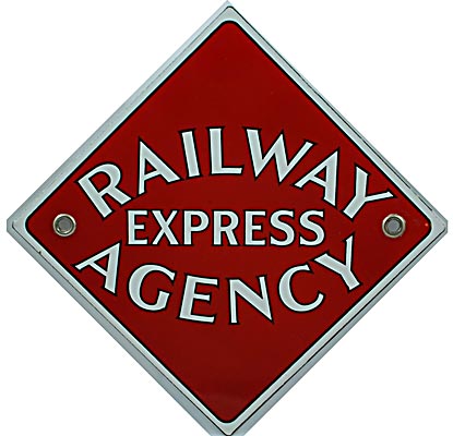 Lot 290: RAILWAY EXPRESS AGENCY SIGN